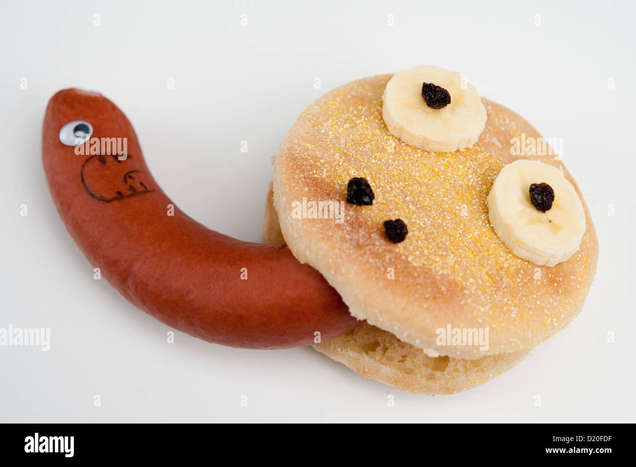 Picture of food, designed as funny food Stock Photo - Alamy