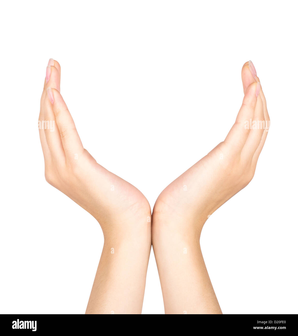 Woman hands as if holding something Stock Photo - Alamy