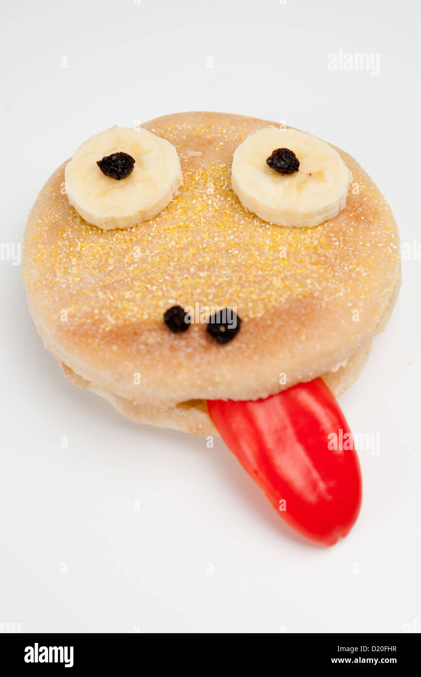 Picture of food, designed as funny food Stock Photo - Alamy