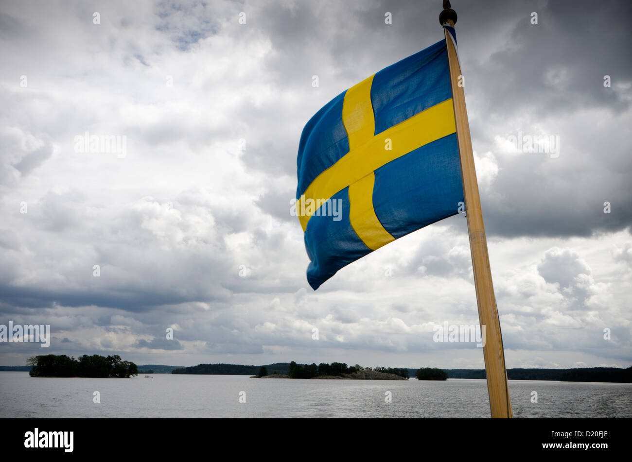 Swedish flag on boat hi-res stock photography and images - Alamy