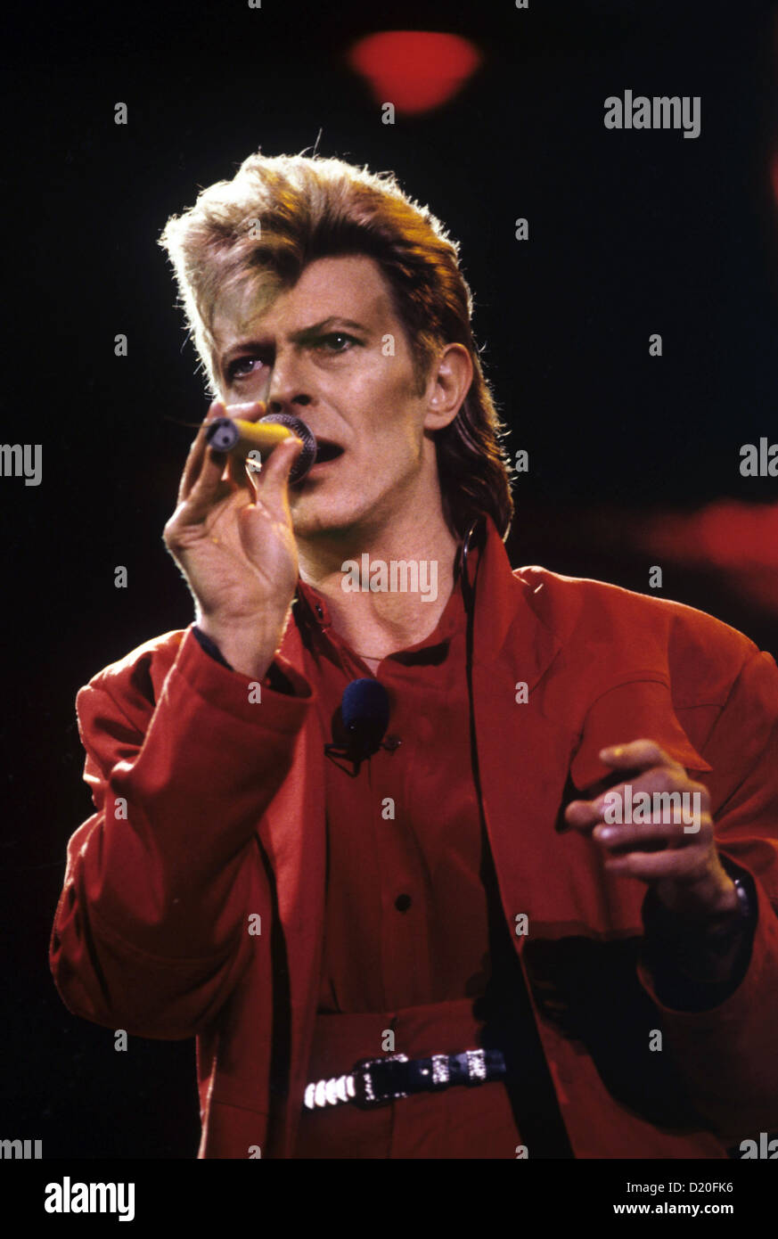 David Bowie in concert at the festival "Rock am Ring" at the ...