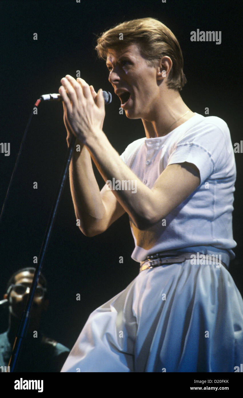 David Bowie in concert on 14 May 1978 in the Festhalle in Frankfurt ...