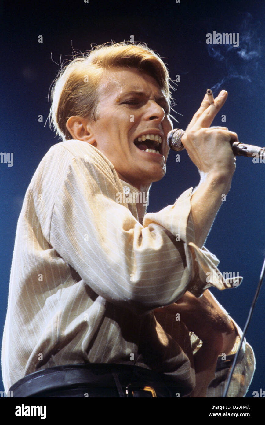 David Bowie in concert on 14 May 1978 in the Festhalle in Frankfurt ...