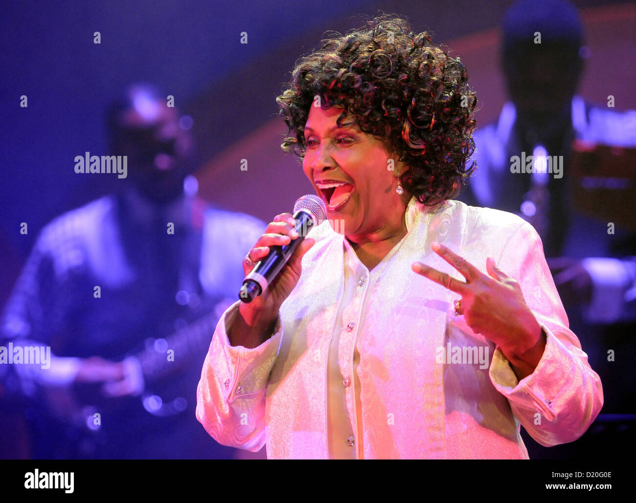 US gospel singer Queen Esther Marrow performs during her concert ...