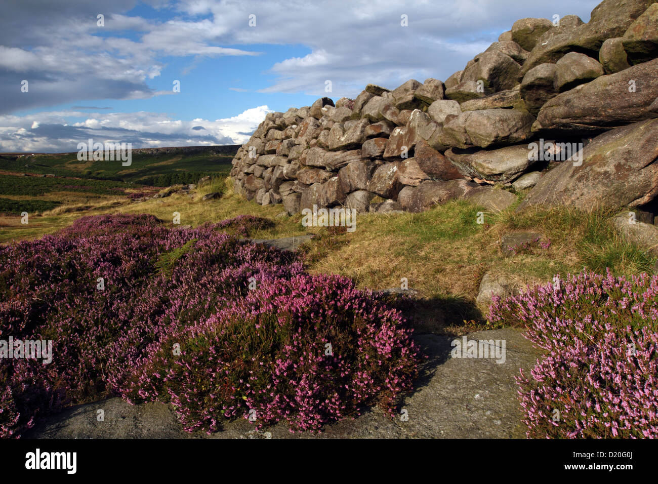 The Peak District National Park in Derbyshire Northern England covered ...