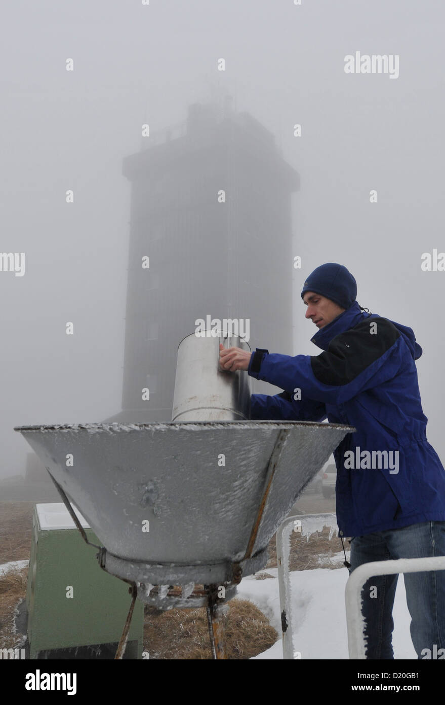 German Weather Service on the hill Brocken in the Harz Mountains of ...