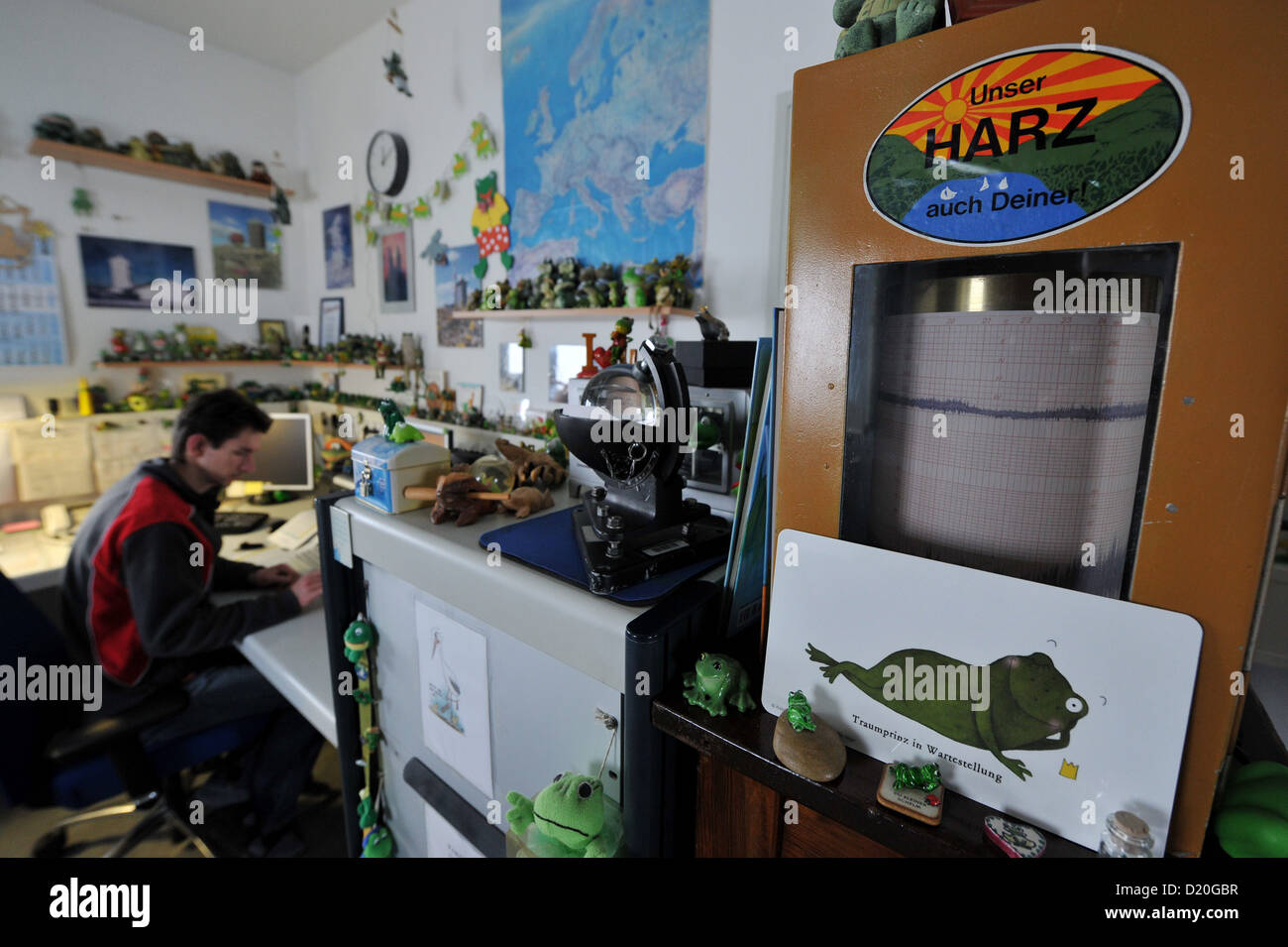 German Weather Service on the hill Brocken in the Harz Mountains of ...