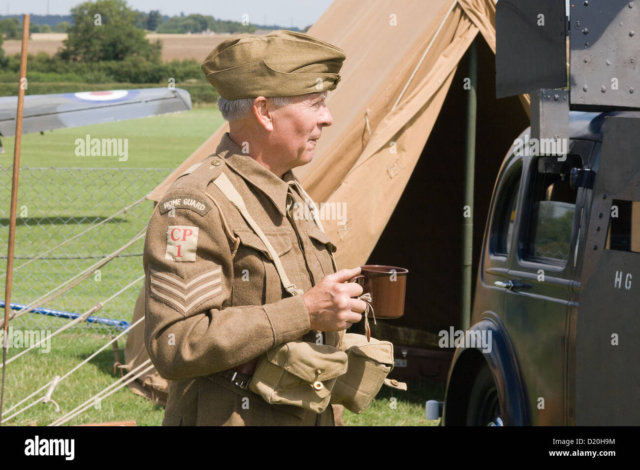 1940's Dad's Army (Home Guard) at the Shuttleworth Collection. A re ...