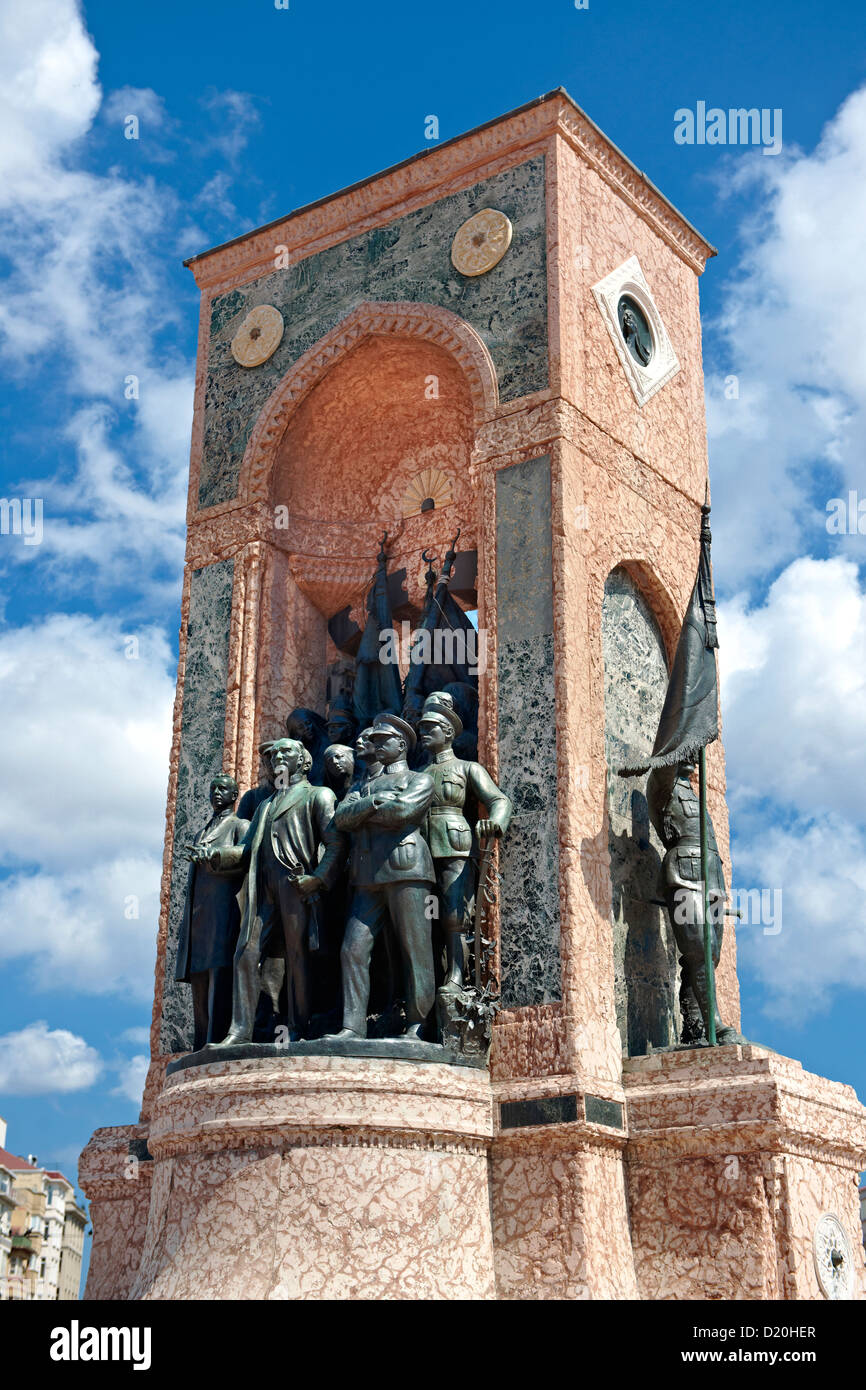 The Republic Monument by Pietro Canonica, Taksim Square Istanbul Stock ...
