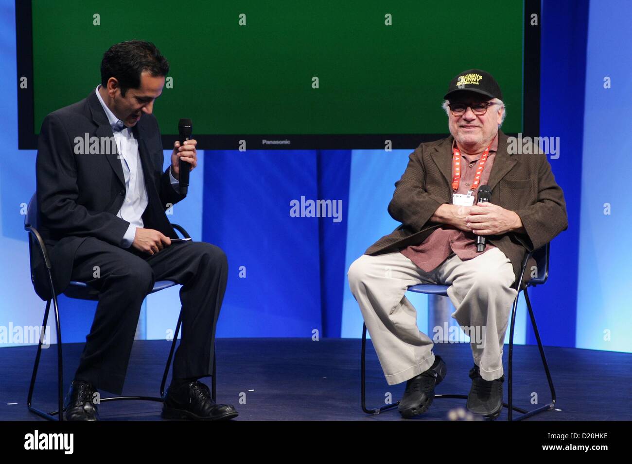 Greg Sandoval, Danny DeVito inside for Celebrity Candids at Consumer ...