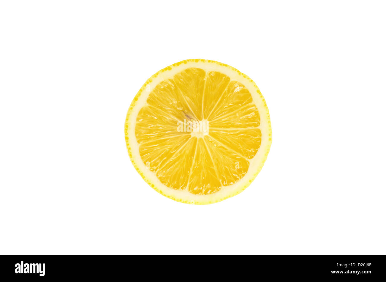 Slice of fresh lemon isolated on white background Stock Photo - Alamy