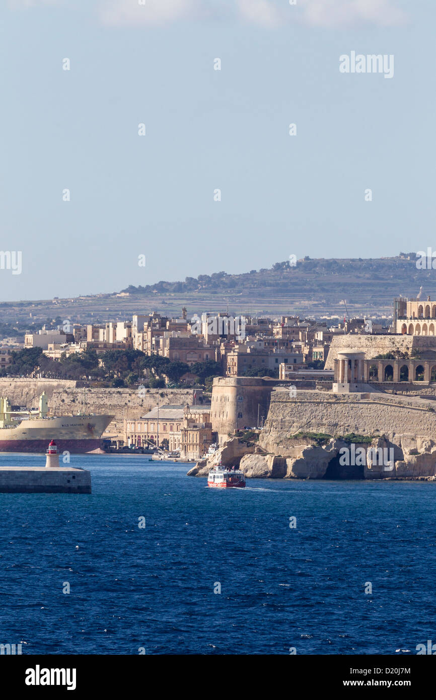 Roof top view over Valletra Malta Stock Photo - Alamy