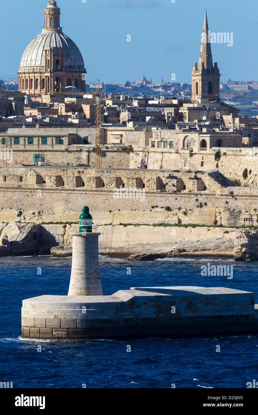 Roof top view over Valletra Malta Stock Photo - Alamy