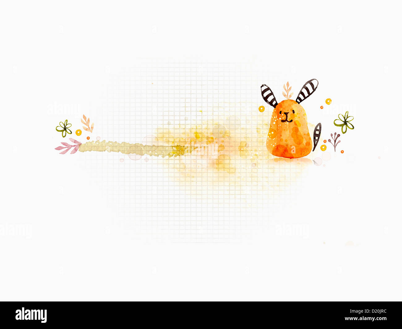 rabbit in white background Stock Photo - Alamy