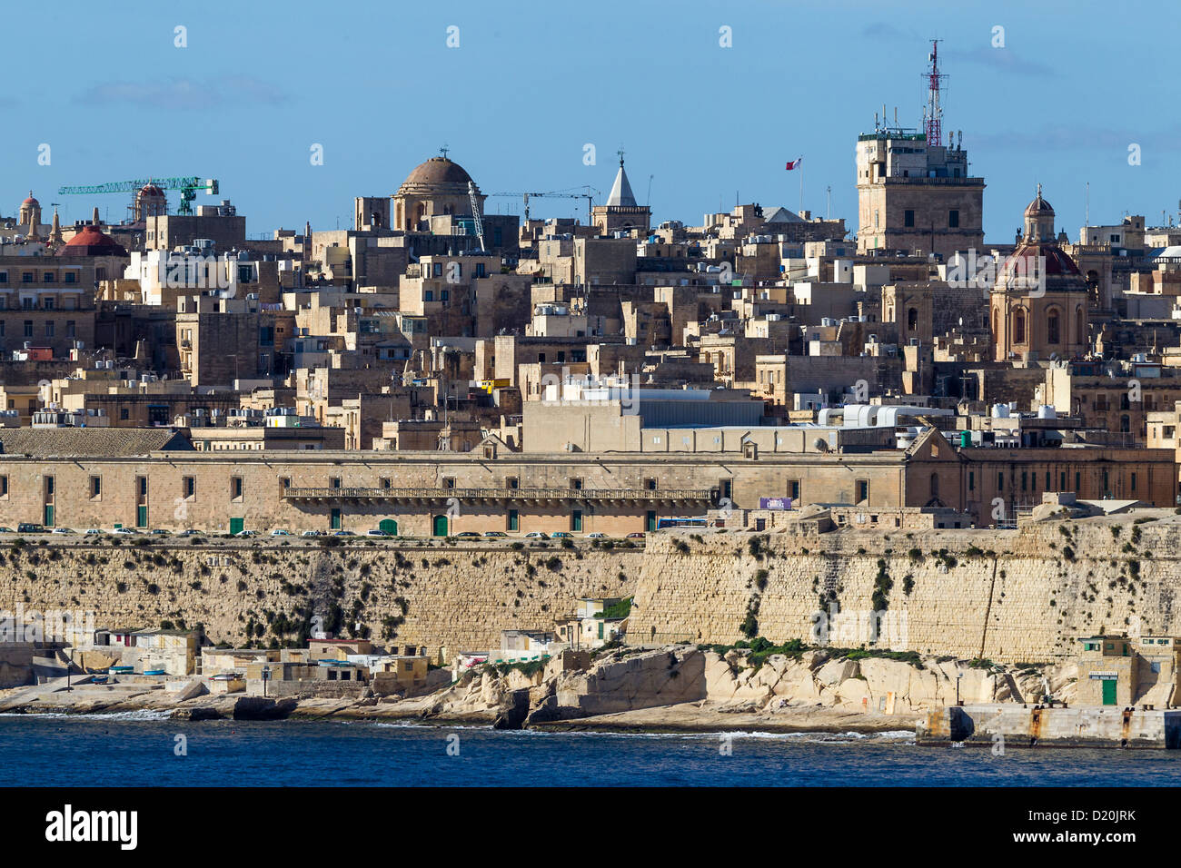 Roof top view over Valletra Malta Stock Photo - Alamy
