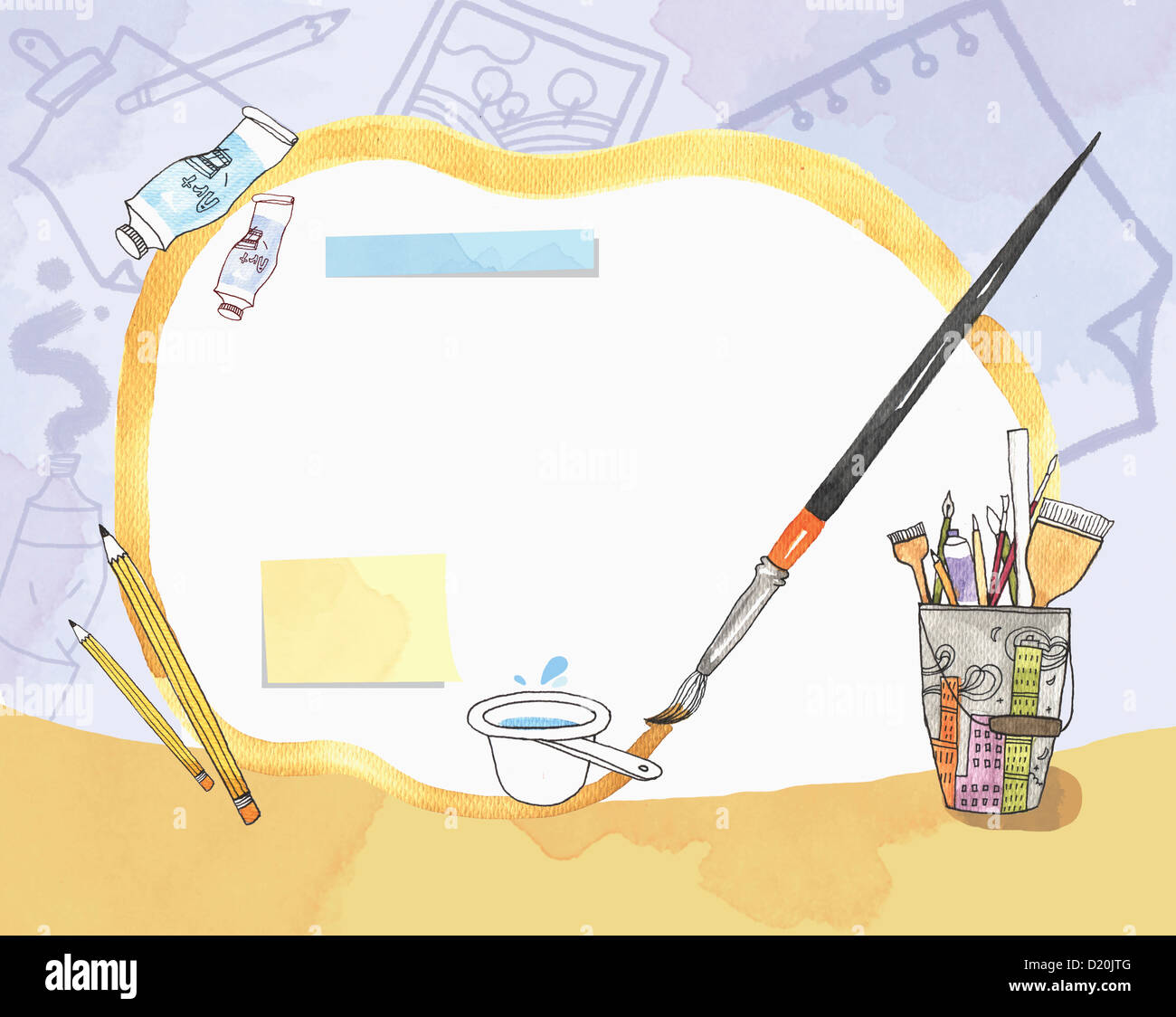 letter paper with a them of painting Stock Photo - Alamy