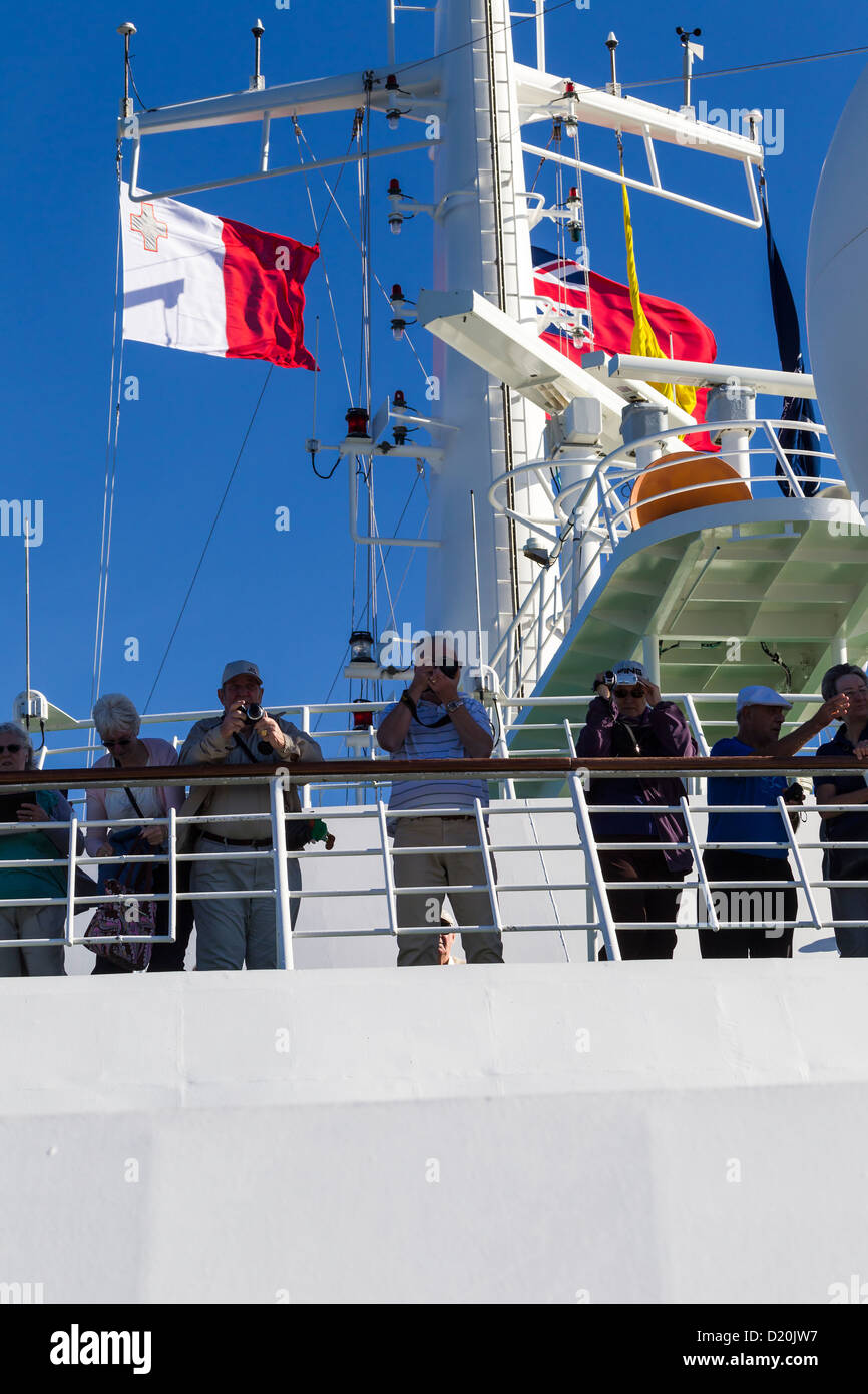 Flags flying on masthead Stock Photo - Alamy