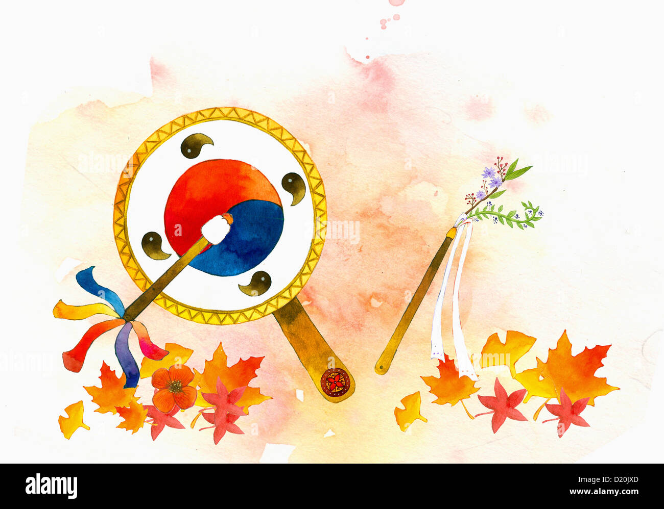 Korean traditional snare drum Stock Photo - Alamy