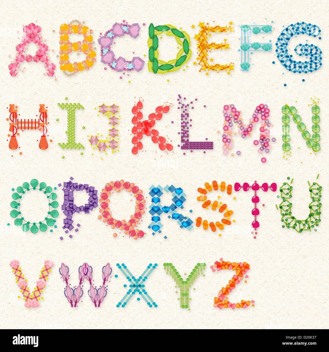alphabets with art design Stock Photo - Alamy