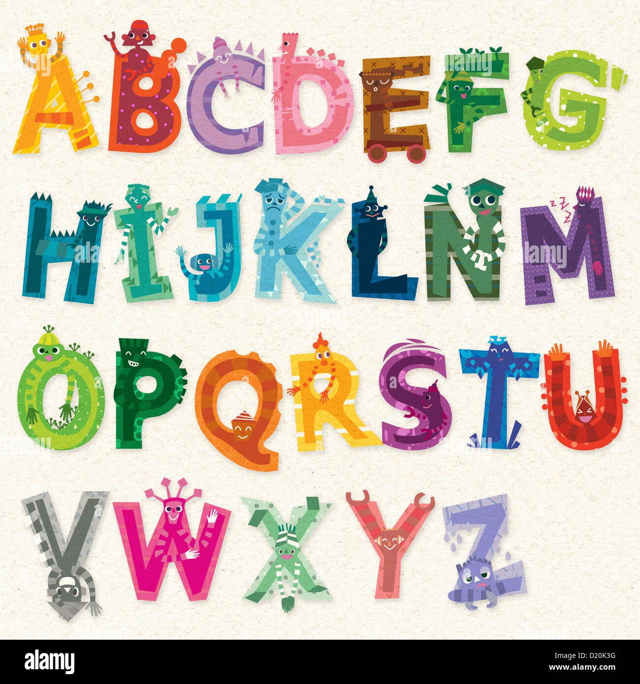 alphabets with art design Stock Photo - Alamy