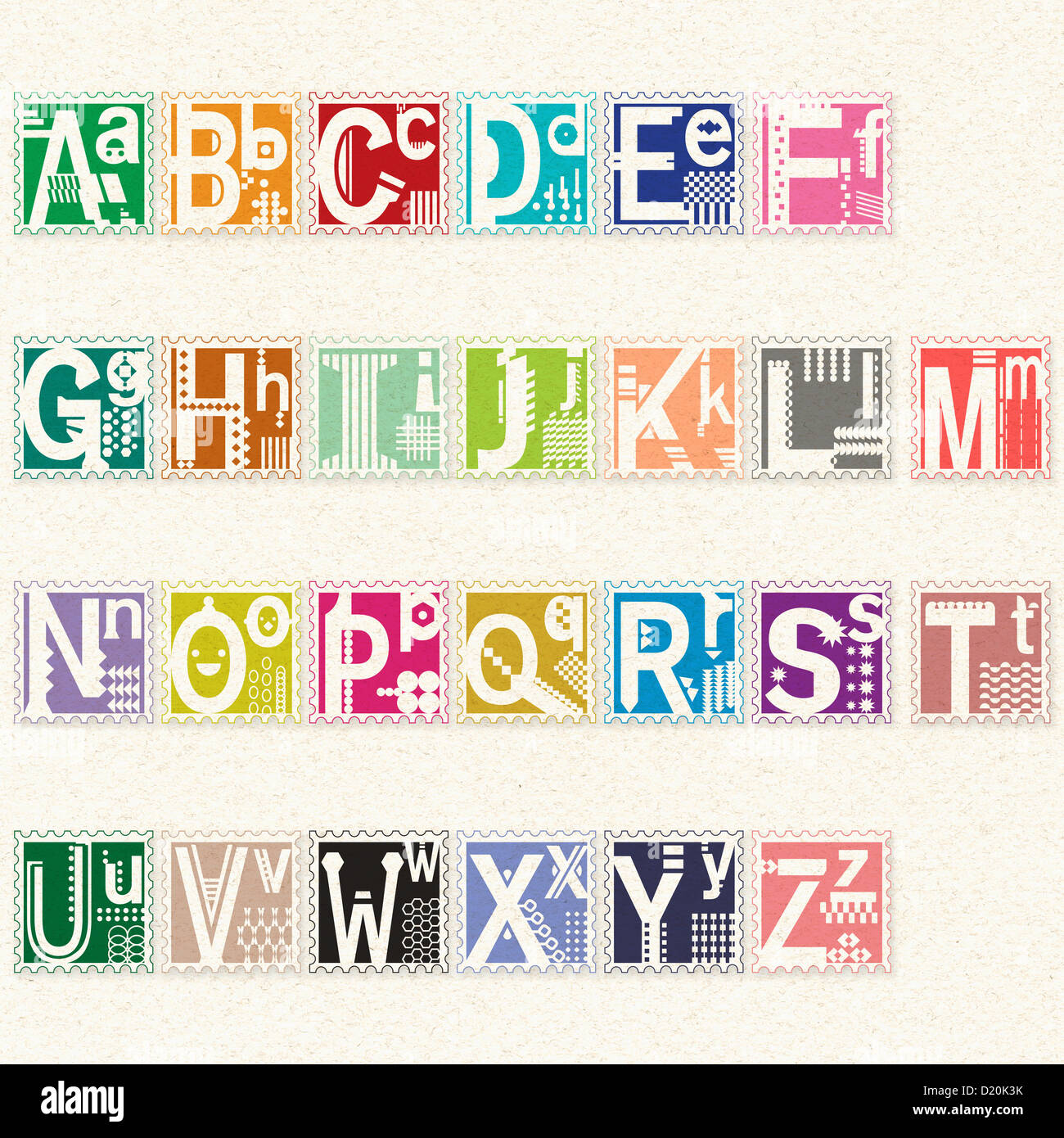 alphabets with art design Stock Photo - Alamy