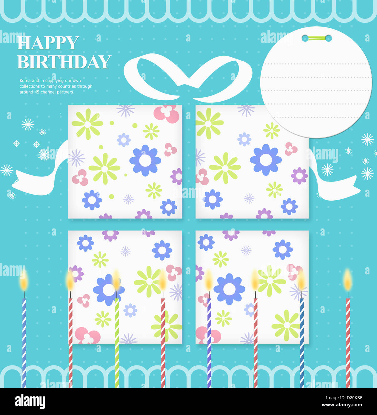 gift box and happy birthday card Stock Photo - Alamy