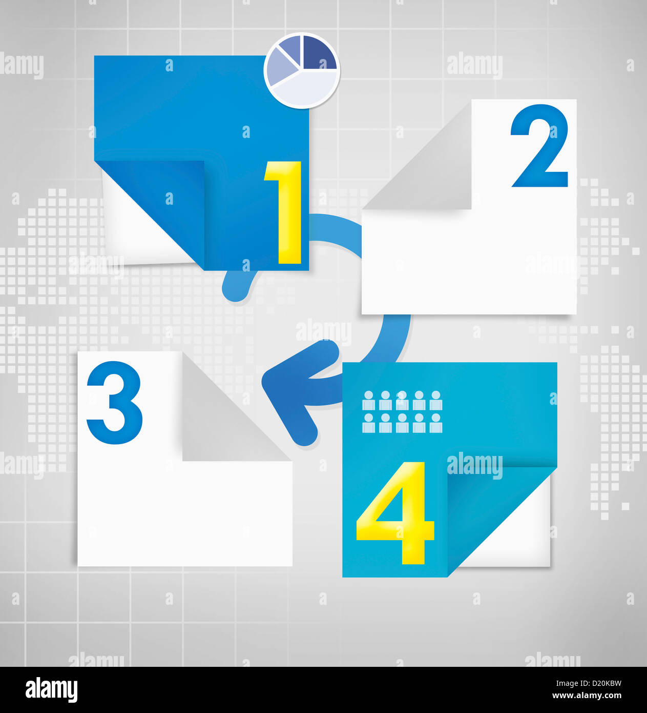 illustration of process step by step Stock Photo - Alamy