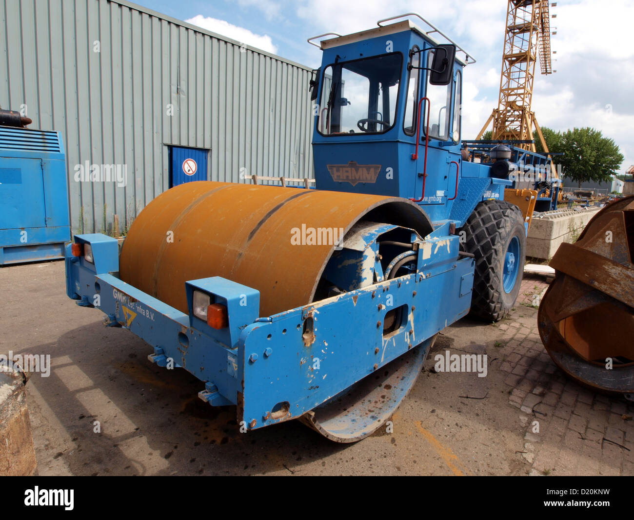 The Hamm road roller is a heavy-duty construction machine used for ...