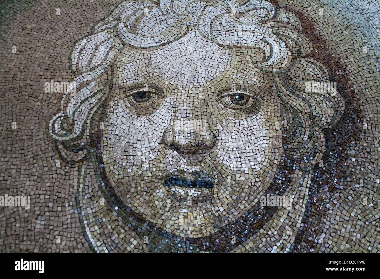 Close of mosaic of human face in Rome, Italy Stock Photo - Alamy
