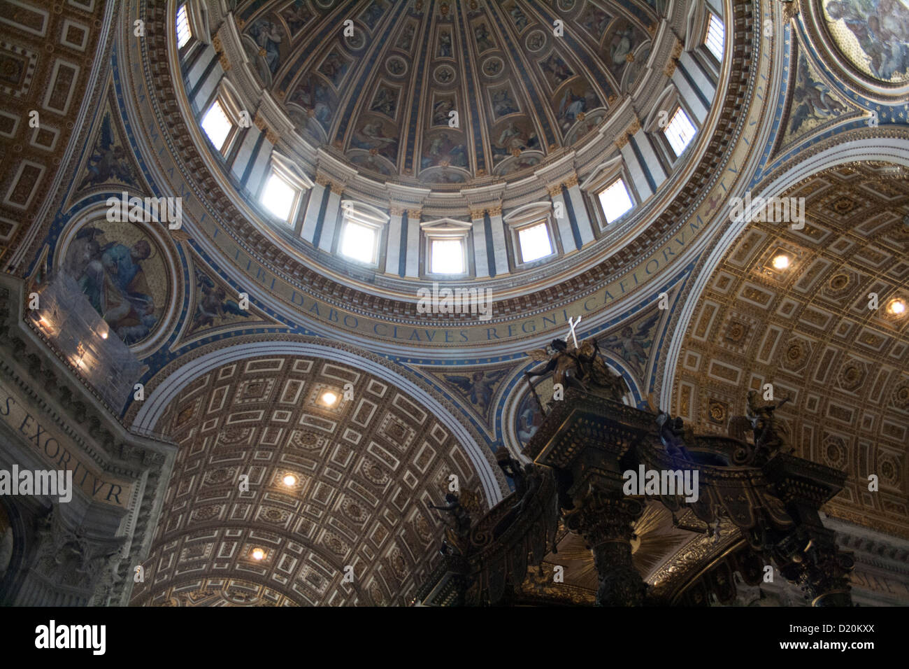 Shot of interior roof of St. Peter's Basilica, Vatican City Stock Photo ...