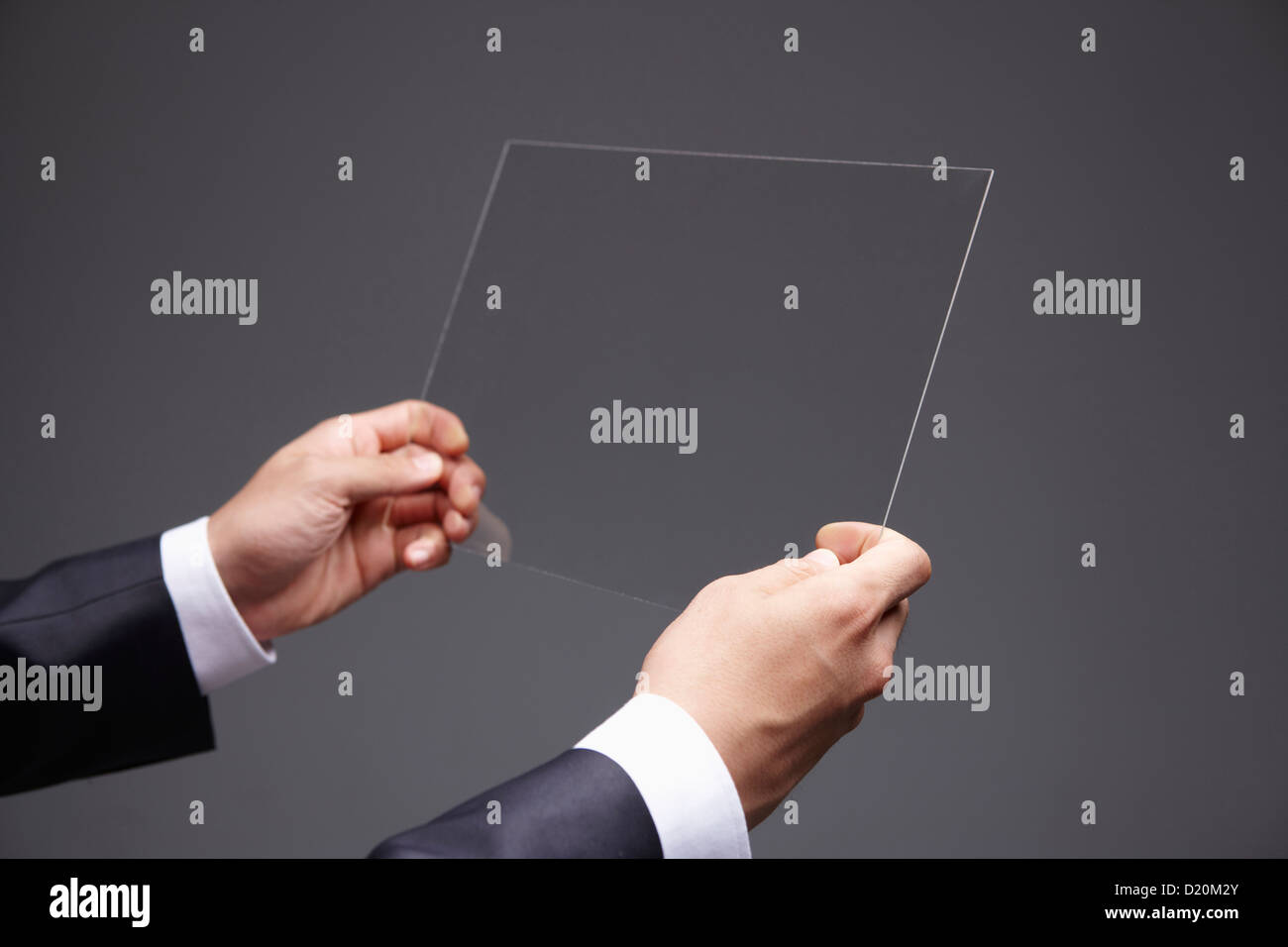 Man touching piece glass hi-res stock photography and images - Alamy
