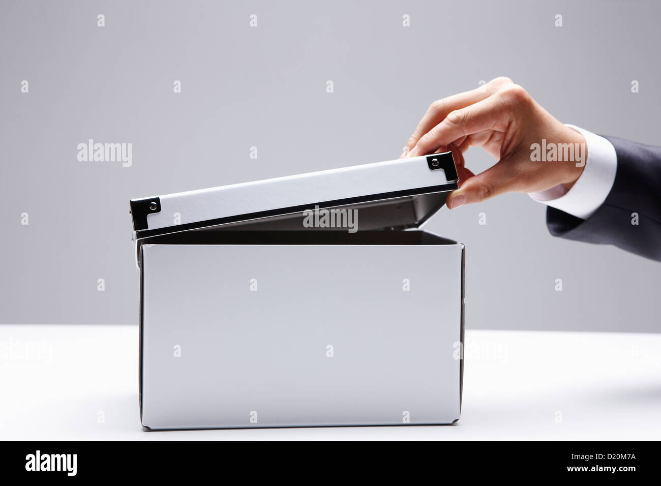man opening the box Stock Photo - Alamy