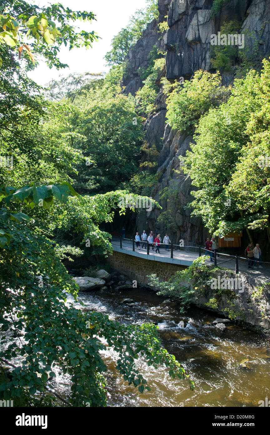 Walking track in Bode Valley, Thale, Harz, Saxony-Anhalt, Germany Stock ...