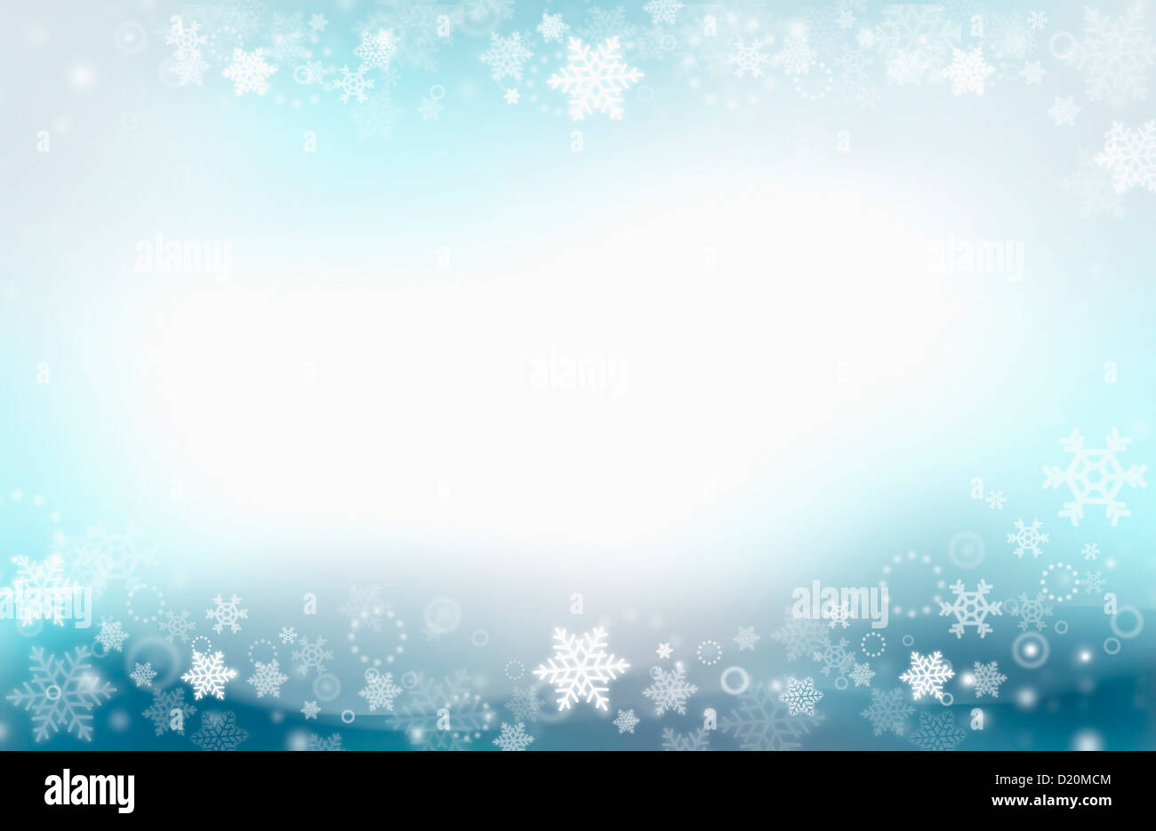 ppt template of snowflakes with a icy blue background Stock Photo - Alamy