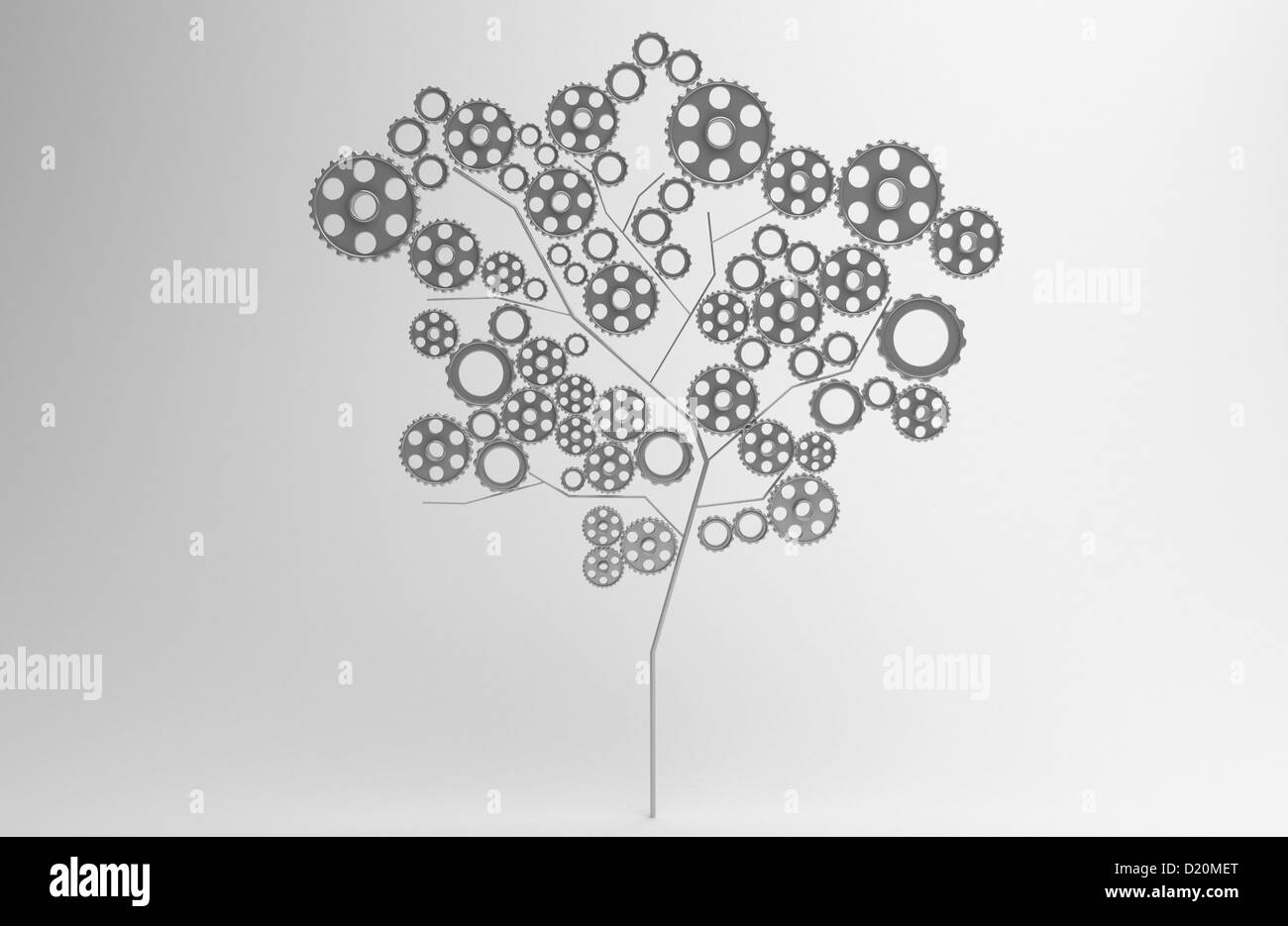 illustration of a gear tree Stock Photo - Alamy