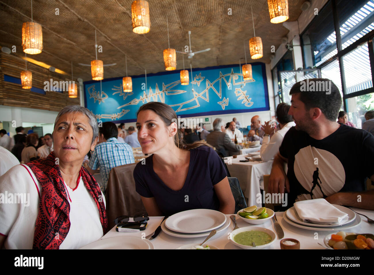 Contramar Restaurant in Roma Norte area of Mexico City DF Stock Photo ...