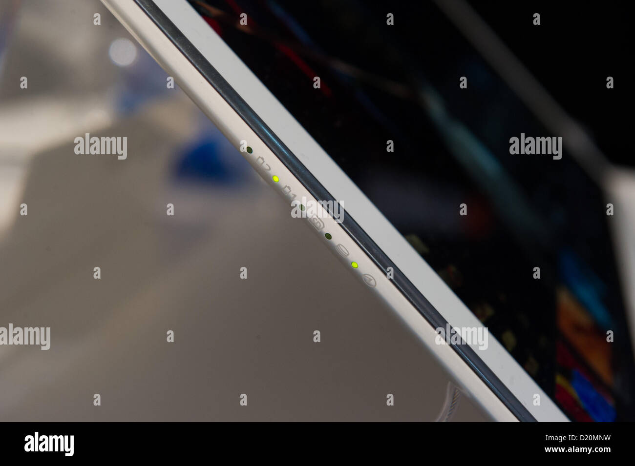 Las Vegas, US - 2013-01-08. Left side of Panasonic's 20" 4k tablet ...