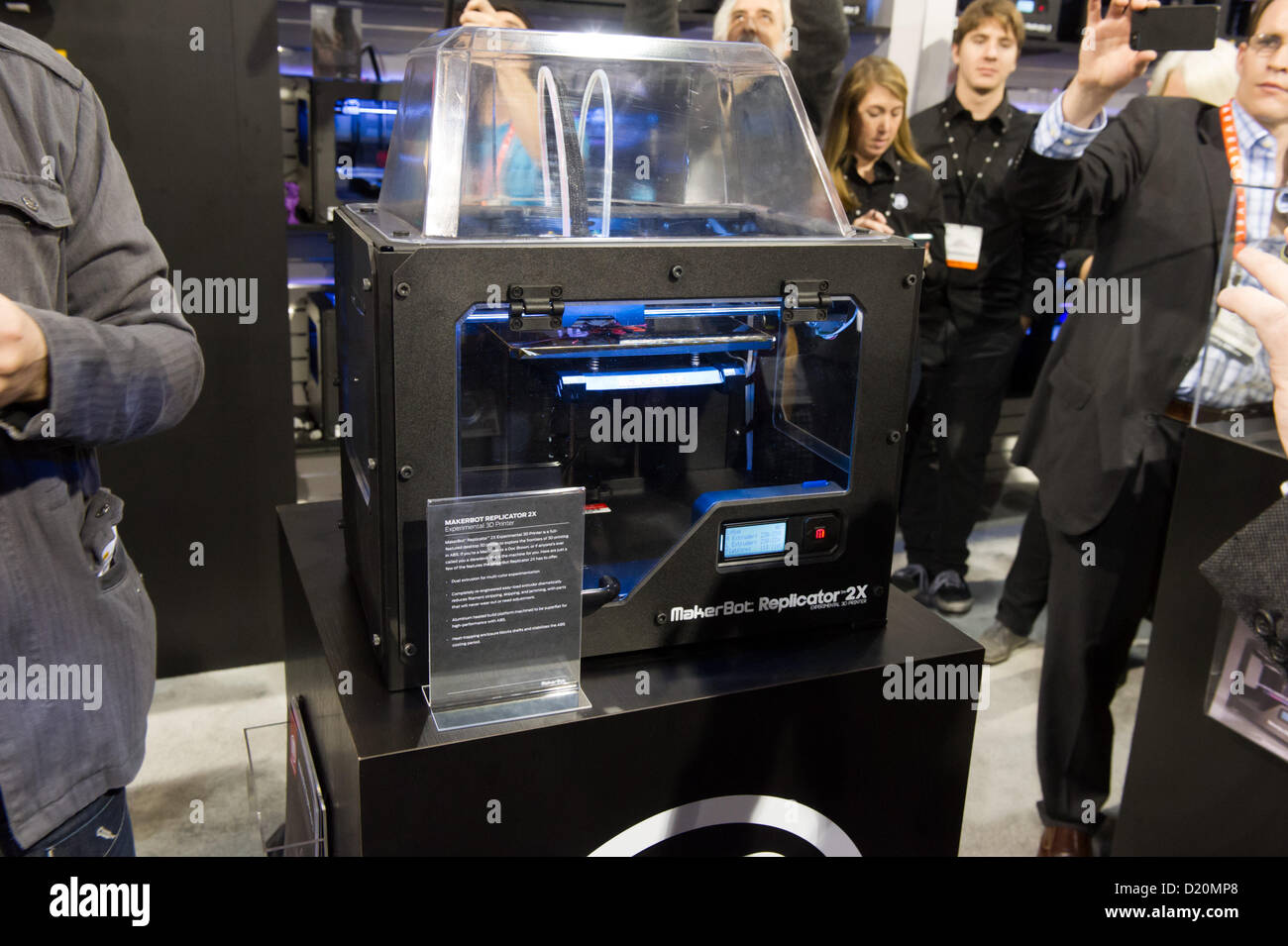 Las Vegas, US - 2013-01-08. MaketBot Replicator 2X complete unit, with ...