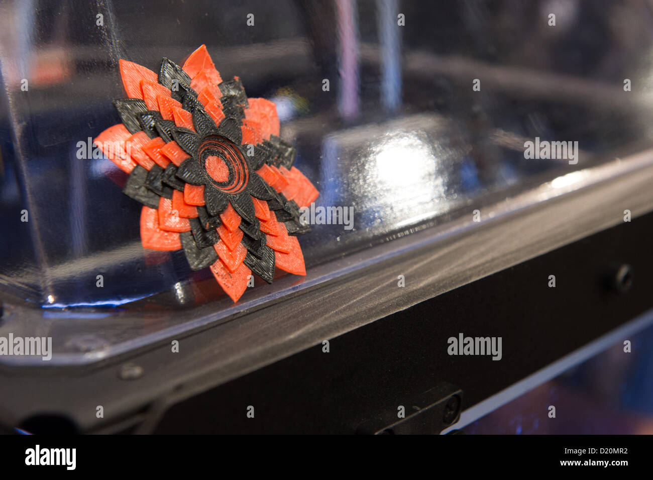 Las Vegas, US - 2013-01-08. Close-up of the demonstration print from ...