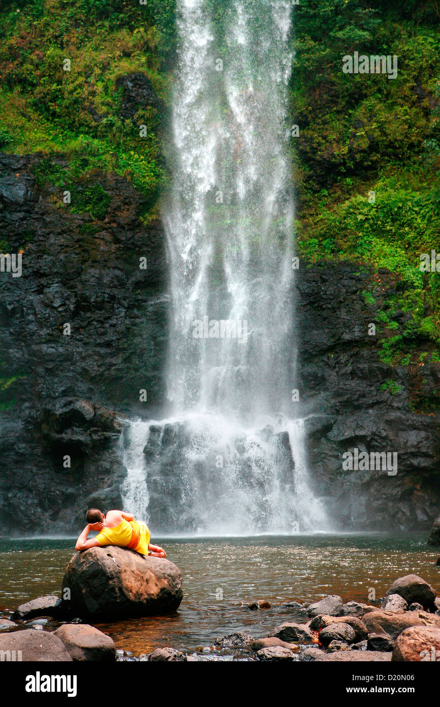 Buddhist monks tat yeung waterfall hi-res stock photography and images ...