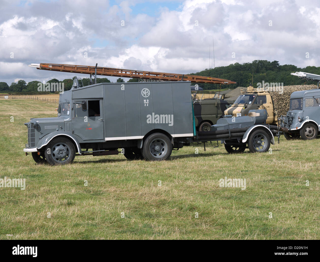 Vintage NFS(National Fire Service) fire appliance, Rauceby war weekend ...