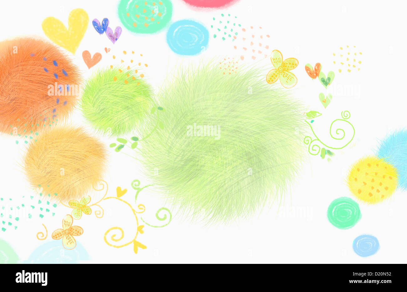 illustration drawing of colourful circles Stock Photo - Alamy