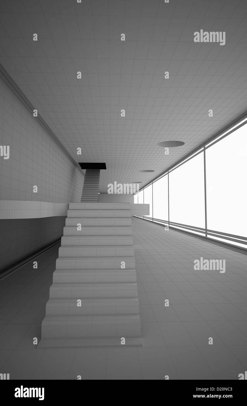 Modern building interior Black and White Stock Photos & Images - Alamy