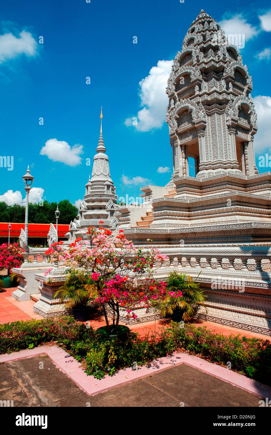 The Silver Pagoda in the grounds of the Royal Palace in Phnom Penh ...