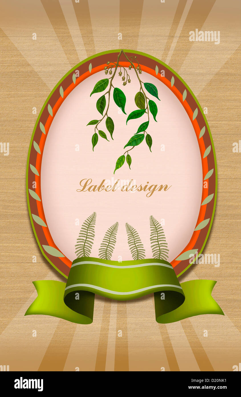label design of plants Stock Photo - Alamy