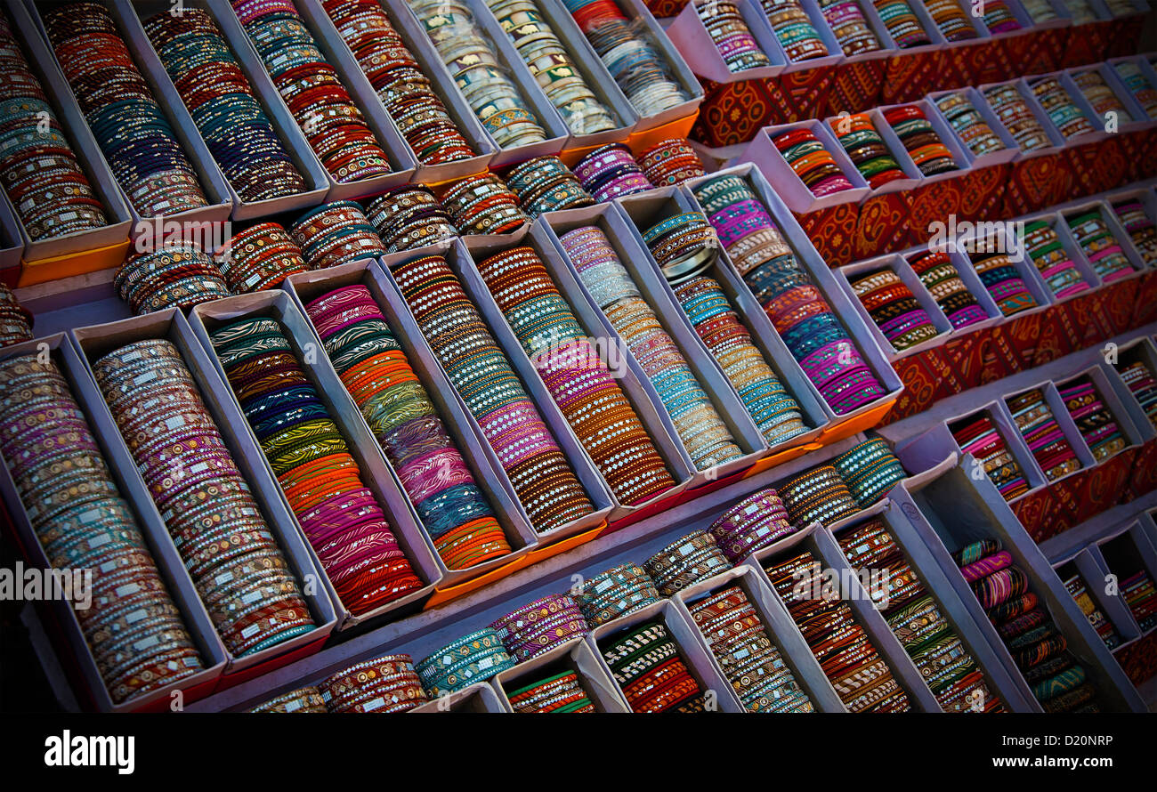 Bangles on a market stall Stock Photo - Alamy