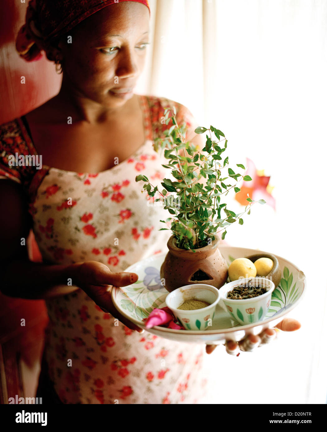 Therapist Acha shows ingredients for henna paste, Mrembo Spa, Mrembo ...