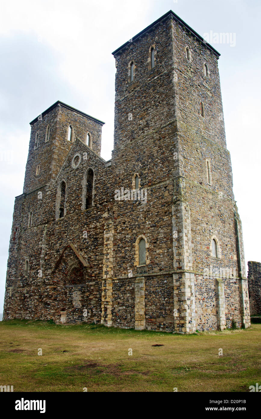 Reculver Towers Roman Fort Kent English Heritage UK Stock Photo - Alamy
