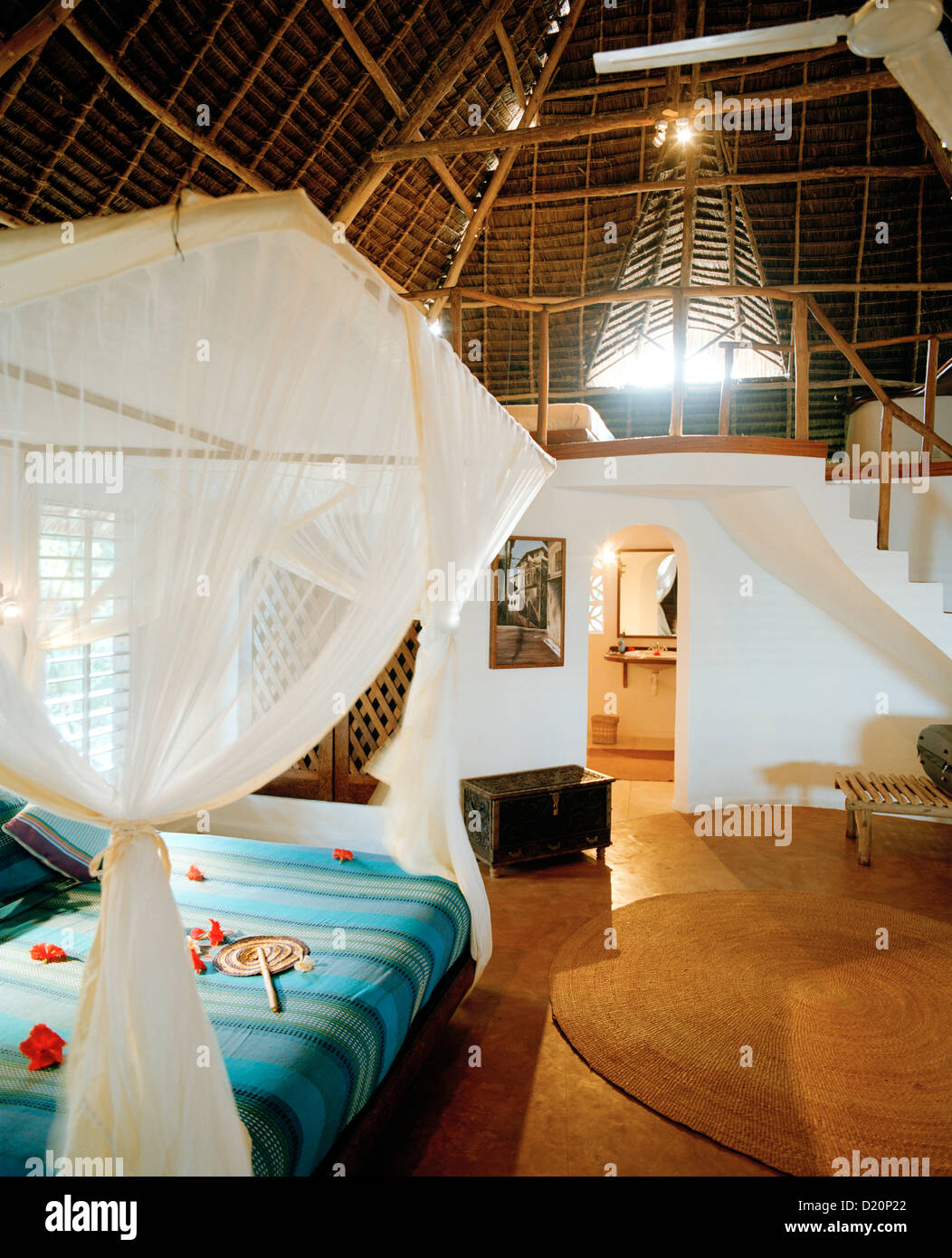 Two storeyed bungalow, Matemwe Bungalows, north eastern shore, Zanzibar ...