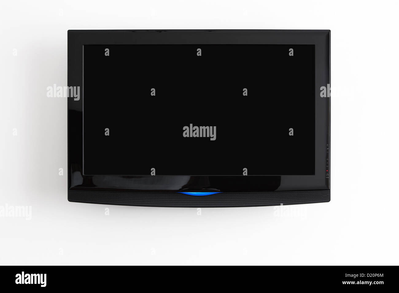 Blank flat screen TV on the white background Stock Photo - Alamy